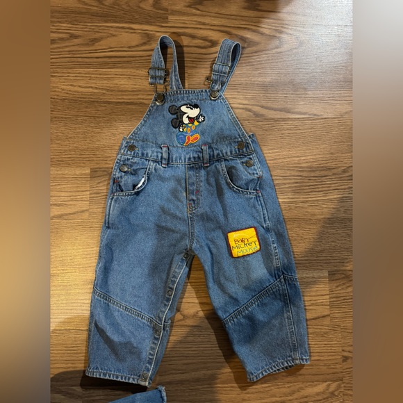 Disney | Bottoms | Vintage Baby Disney Blue Denim Overalls For Kids ...